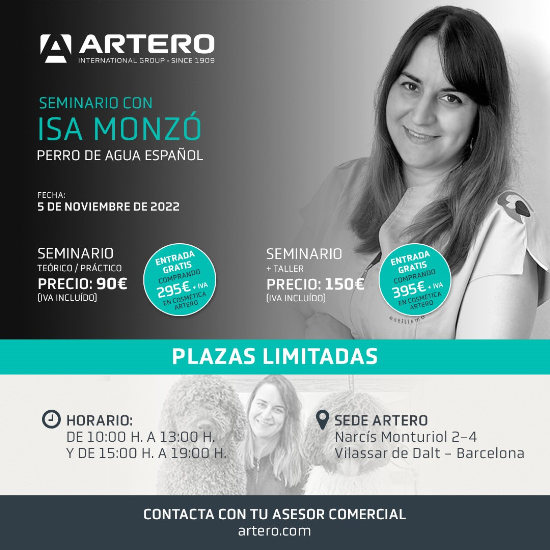 EVENTO Seminario y Taller. Perro de Agua Español con Isa Monzo